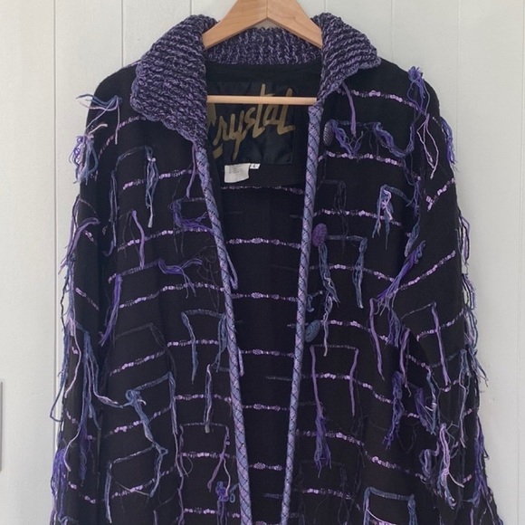 crystal | Jackets & Coats | Vintage Crystal Handwovens Wearable Art ...